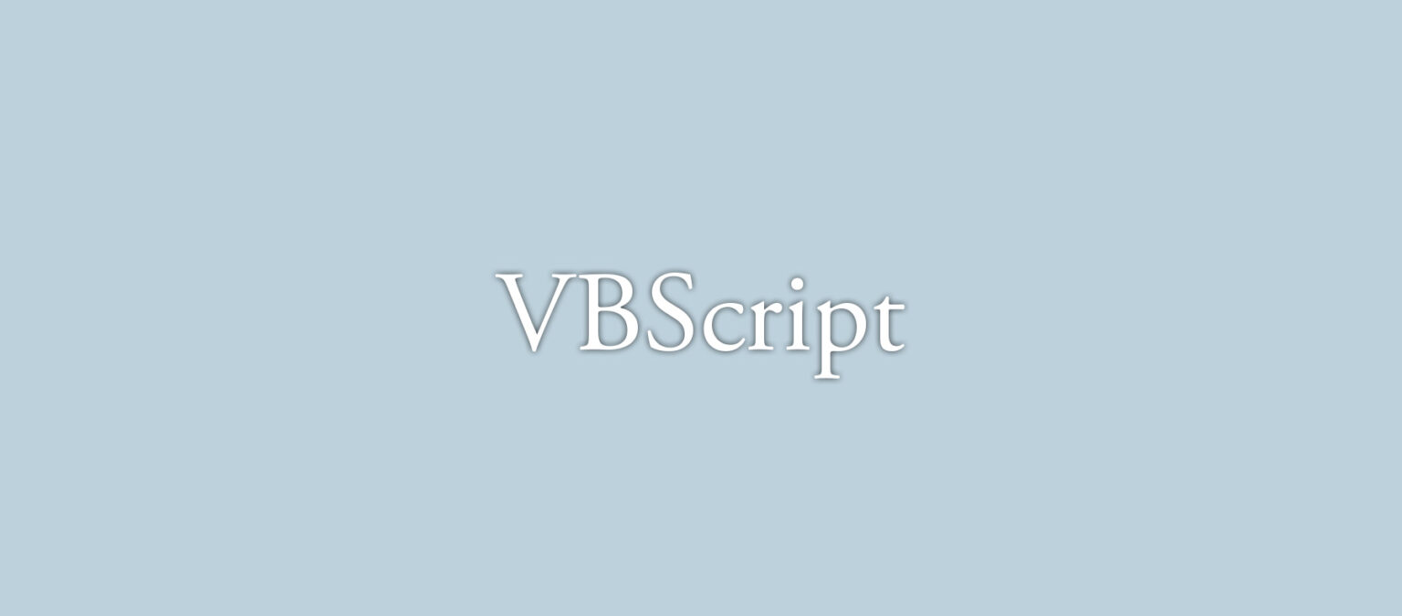 VBScript (Visual Basic Script) – Jesús Tovar